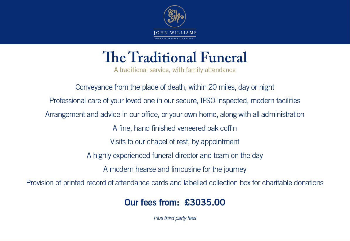 The Traditional Funeral – John Williams Funeral Service